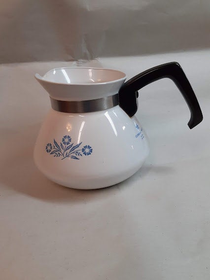 Vintage Corning Ware Blue Cornflower Coffee Pot | Old Time "E" Antiques